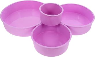 SOLUSTRE Silikon Kuchenformen 4 St&uuml;ck &Oslash;10/15/20/25cm Hitzebest&auml;ndig Antihaft Backform Rund Vielseitig F&uuml;r Kuchen Pudding Eis