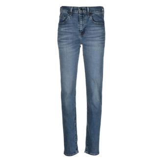 Levi's 724 High Rise Straight Wave MID - - Jeans - Damen - Blau - W29 L30