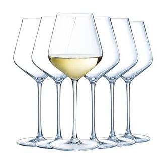 Cristal d'Arques Paris - Collection Ultime - 6 Verres &agrave; pied 47 cl en Cristallin - Brillance, Transparence et Haute R&eacute;sistance - Fabriqu&eacute;s en France - Emballage renfor