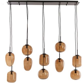 Light & Living Light & Living - suspension - Mezza - marron - verre - grande