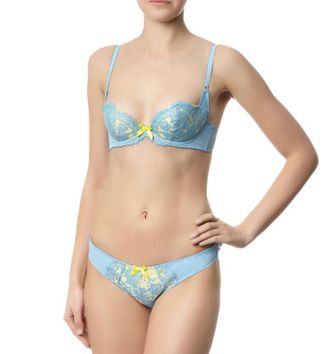 Agent Provocateur Blue/Yellow Selena Briefs Size XXS