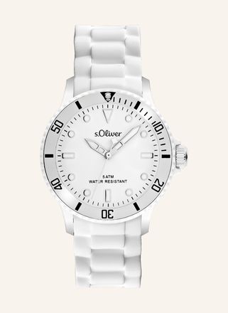 s.Oliver S.Oliver Armbanduhr Aus Silikon weiss
