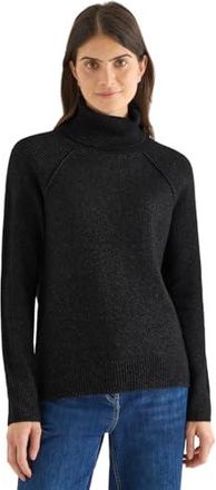 Cecil 3015608 Pull avec Motif structuré, Noir chiné, XXL Femme