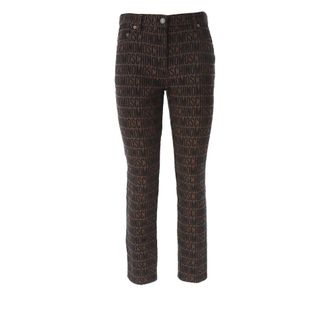 Moschino Logo Pants - - Trousers - Damen - Braun - S