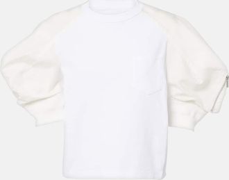 sacai Top aus einem Baumwollgemisch