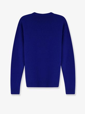 Tom Ford Mens Crew Neck Sweater Blue Wool-Cashmere Virgin Wool