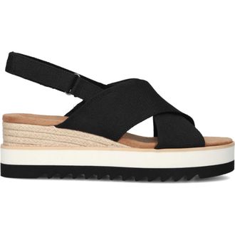 Toms Schwarze Crossover-Sandalen f&uuml;r Frauen - - Shoes - Damen - Schwarzk - 38 EU