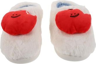 Frcolor Pantoufles Peluche Pommes Hiver pour Couple Chaudes Confortables et Légères Semelle Antidérapante Maison Fruitée Cozy