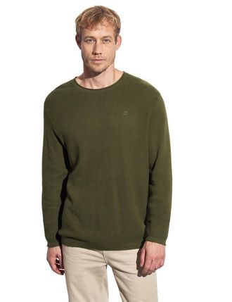 Street One Men Herren Rundhals Strukturpullover