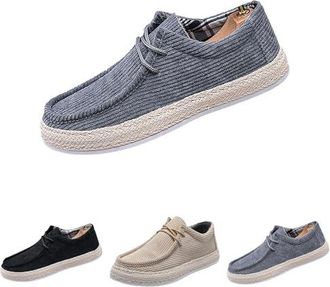 Generic Chaussures d&eacute;contract&eacute;es pour homme - Bout rond - En velours c&ocirc;tel&eacute; - L&eacute;g&egrave;res et confortables - Avec semelle en caoutchouc antid&eacute;rapante, gris, 42 1/3