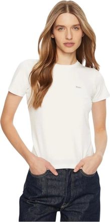 Guess Femme, Tops, Blanc, Taille: 40 FR T-shirt ras du cou