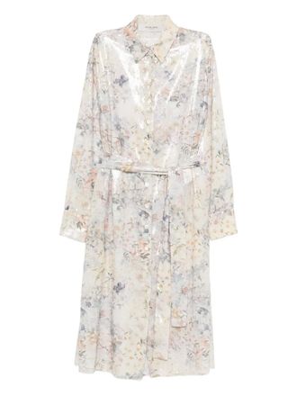 Golden Goose robe-chemise mi-longue à sequins - Tons neutres