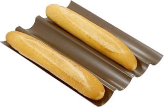 G&ouml;bel Louis Tellier - Plaque &agrave; Baguettes Professionnelle Anti Adh&eacute;rent - D&eacute;moulage Rapide et Parfait - Excellente conductivit&eacute; Thermique - Fabriqu&eacute; en Franc