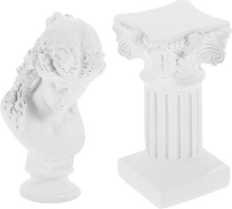 Supvox Harzs&auml;ulen Abbildung und R&ouml;mische Statue Satz Robustes Desktop Ornament f&uuml;r Wohnzimmer und B&uuml;ro Dekoration