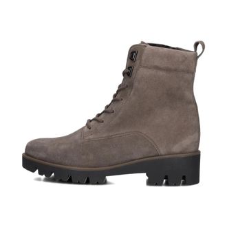 Gabor Taupefarbene Schn&uuml;rstiefel aus Wildleder - - Shoes - Damen - Grau - 37 1/2 EU
