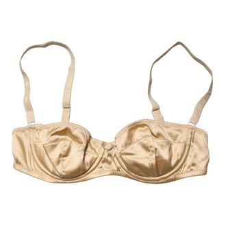 Dolce & Gabbana Balconette-BH mit B&uuml;gel aus Stretch-Seidensatin - - Underwear - Damen - Beige - S