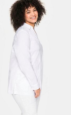 Sheego Klassische Bluse Langarmbluse Langarm