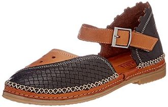 Manitu Femme 910000-01 Sandale, Noir, 36 EU