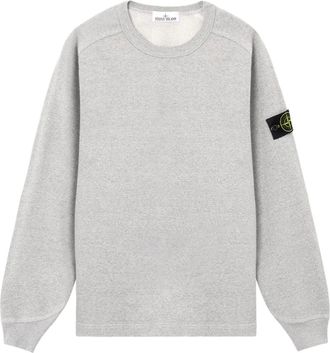 Stone Island Homme, Sweatshirts et sweats &agrave; capuche, Gris, Taille: XL SweaT-shirt en coton m&eacute;lang&eacute;