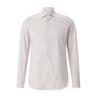Finamore Chemise Coton Cachemire - Homme - Chemises - Beige - Taille: 2XL
