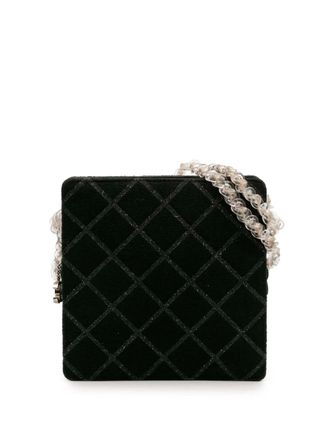 Chanel sac &agrave; bandouli&egrave;re CC Tweed Chain Fantasy (2016-2017) - Noir