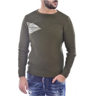 Goldenim Paris Homme, Pulls, Vert, Taille: XL Pull Fantaisie en Coton
