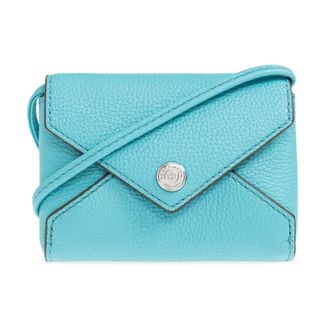 Tory Burch Femme, Accessoires, Bleu, Taille: ONE Size Porte-cartes Tour de Cou avec Lani&egrave;re