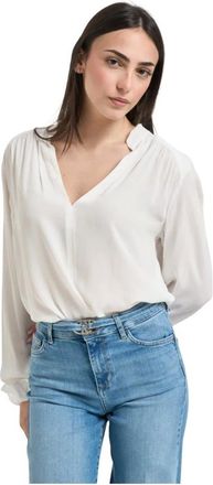 Liu Jo Femme, Blouses et Chemises, Blanc, Taille: 42 FR Blouse Georgette