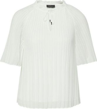 s.Oliver Black Label Plisseebluse mit Plissee, bedruckte Optik, pflegeleicht, h&uuml;ftlange Passform