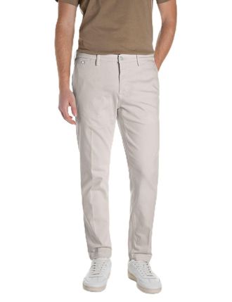 Replay Herren Chino Benni Regular-Fit mit Stretch, Alabaster 013 (Grau), 33W/32L