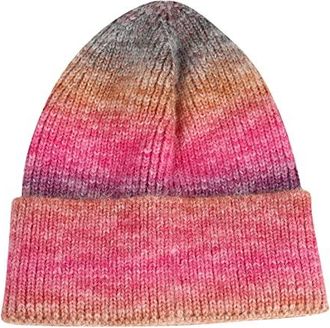 Generic Bonnet court en tricot dhiver coupe-vent chaud d&eacute;grad&eacute; Tie Dye Chapeau tricot&eacute; en laine pour homme, C, Taille unique