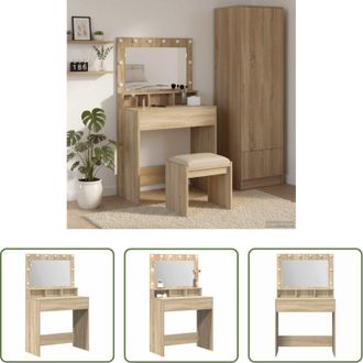 vidaXL vidaXL Sonoma-Eiche - Schminktisch Sonoma-Eiche 75,5 x 41 x 135 cm Holzwerkstoff