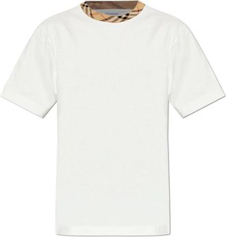 Burberry Homme, Tops, Blanc, Taille: 2XL T-shirt Ryan