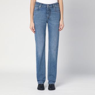 Bottega Veneta Blaue Jeans mit Aufn&auml;her mit Flechtmuster