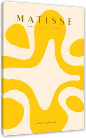 Pixxprint Matisse Modern Gallery - Klecks Orange als, Größe: 120x80cm, Leinwandbild, fertig gespannt, Wandbild, Dekoration, Kunstdruck, kein Poster