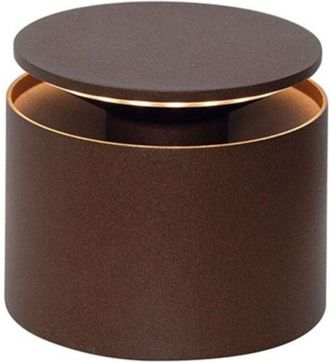 Zafferano Tragbare und wiederaufladbare Push Up Corten LED-Tischleuchte