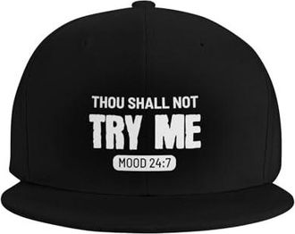 Generic Tu Ne Me Mettras Pas &Agrave; L&Eacute;preuve. Humeur Femme Homme Snapback Chapeau L&egrave;g&eacute;re Chapeaux Pare-Soleil Anti-UV Casquette Hip Hop pour Adulte Sport Trucker
