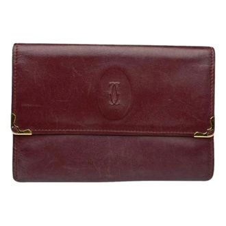 Cartier Portefeuille en cuir Pre-owned - Femme - Pre-owned - Rouge - Taille: ONE Size