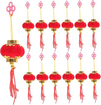 SOLUSTRE 30 St&uuml;ck Teiliges Kleine Rote Chinesische Laternen Traditionelle Fr&uuml;hlingsfest Dekoration Handliche H&auml;ngelaternen f&uuml;r Innen und Au&szlig;enbereiche Geeignet