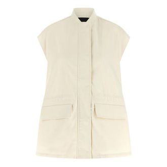 Fabiana Filippi Femme, Vestes, Beige, Taille: 34 FR Cotton Gabardine Vest