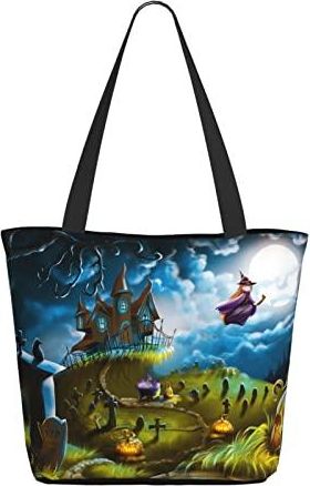 AOOEDM Halloween Happy Pumpkin Ladies Shopping Bag 13x11x7in.Le cadeau parfait pour la Saint-Valentin.Cest de la Saint-Valentin pour maman, fille, &eacute;pouse, et