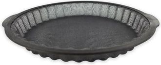 Zenker 685536 Moule à tarte en silicone fibre de verre, moule à tarte, moule pour tarte et quiche, moule à pâtisserie, Silicone fibre de verre, Gris, 25 cm