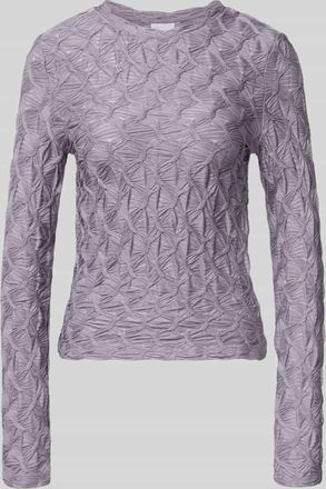 Jake*s Longsleeve mit Strukturmuster und Rundhalsausschnitt