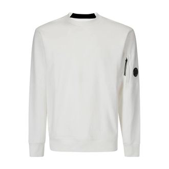 C.P. Company Wei&szlig;e Fleece Pullover mit Rei&szlig;verschlusstasche - - Sweatshirts & Hoodies - Herren - Wei&szlig; - XL