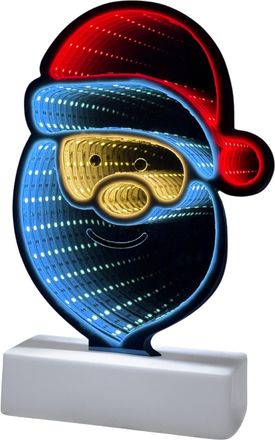 Brandsseller Weihnachtsbeleuchtung mit Infinity-Effekt 15x5,5x23,5 cm - LED Dekofigur Tischleuchte, Timer 6/18h, 1m USB-Kabel oder Batterien, moderne Weihnachtsdek