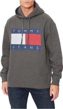 Tommy Jeans Homme, Sweatshirts et sweats &agrave; capuche, Gris, Taille: S Sweat &agrave; capuche logo