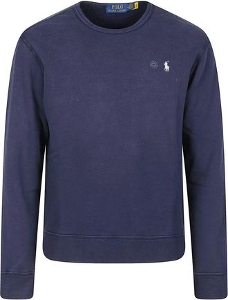 Polo Ralph Lauren Homme, Sweatshirts et sweats &agrave; capuche, Bleu, Taille: S Island Terry Crewneck SweaT-shirt