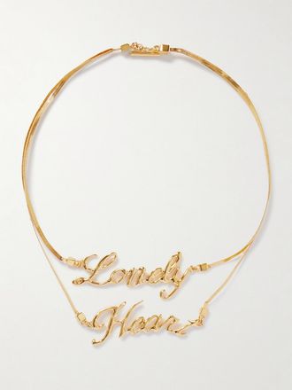 Jil Sander Lonely Heart Goldfarbene Kette
