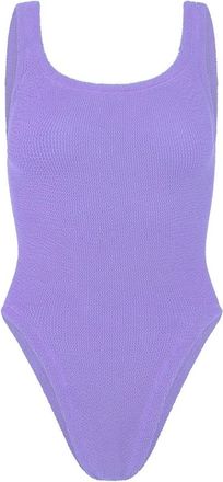 Hunza G Femme, Maillots de bain, Violet, Taille: ONE Size Maillot de bain à encolure carrée côtelée