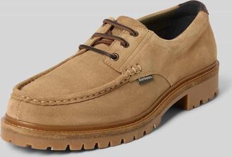 Barbour Schn&uuml;rschuhe aus Veloursleder-Mix mit Baumwoll-Anteil Modell PAXTON APRON DERBY